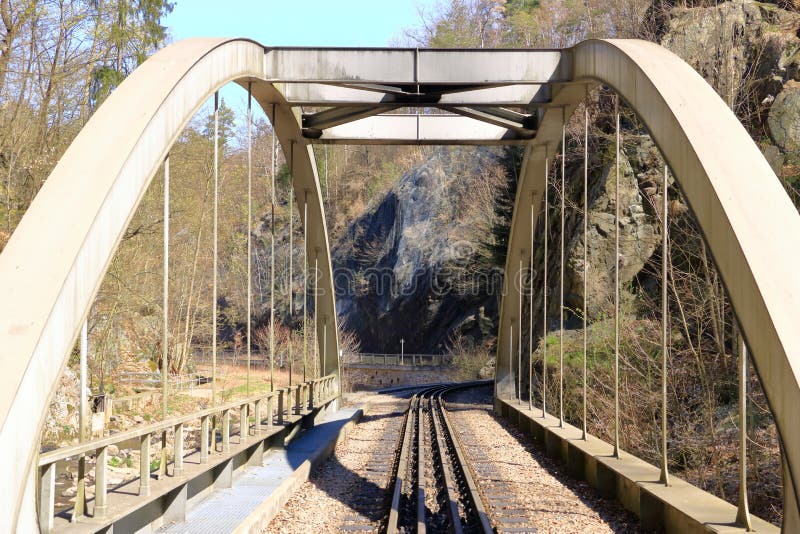 Small Old Rusty Steel Train Trestle Bridge Stock Photo - Image of ...