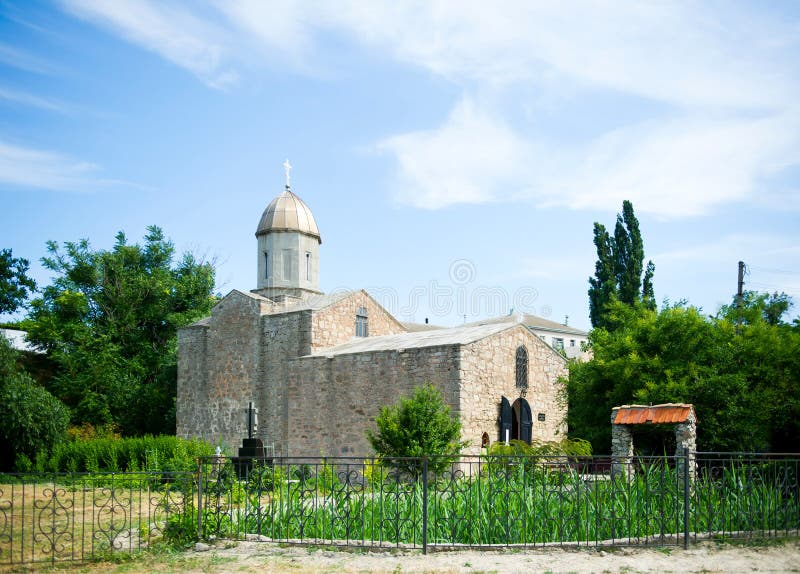 Small Old Church in a Small Town Stock Image - Image of houses, europe ...