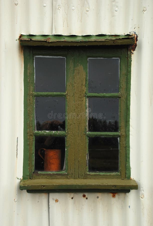 Small Rustic Window stock image. Image of glass, green - 102184841