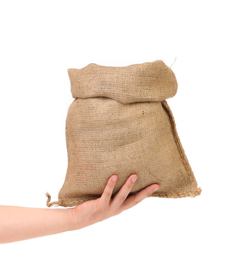 Small Open Bag from a Sacking Stock Photo - Image of burlap, coarse ...