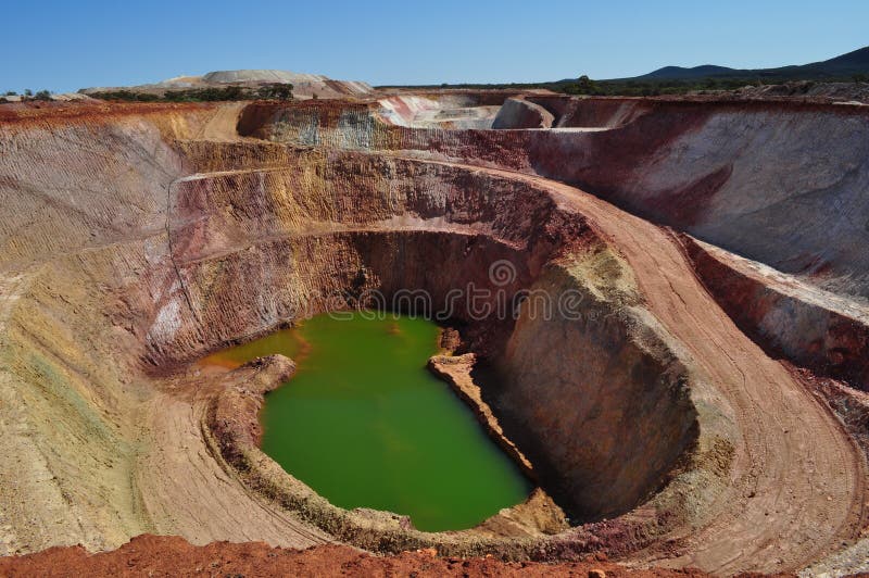 Quarry Open Pit Mine Mining Stock Image - Image of abandoned, dump ...