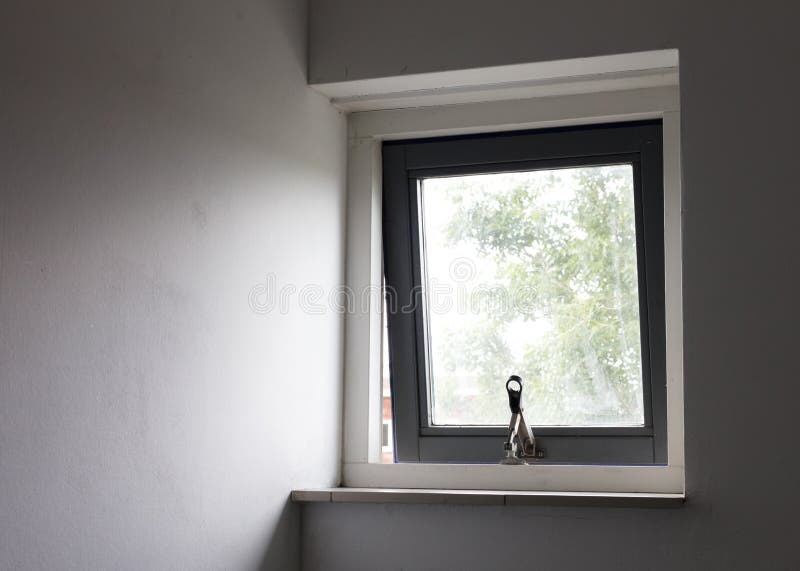 Small open window stock image. Image of inside, dark - 152710947