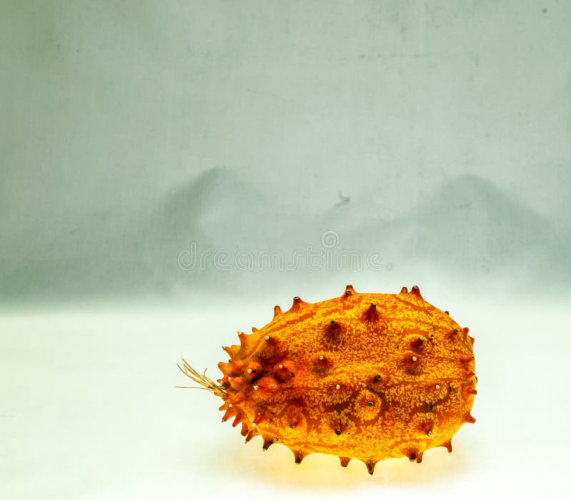 A Small Orange Fruit with a Lot of Spikes on it Stock Image - Image of ...
