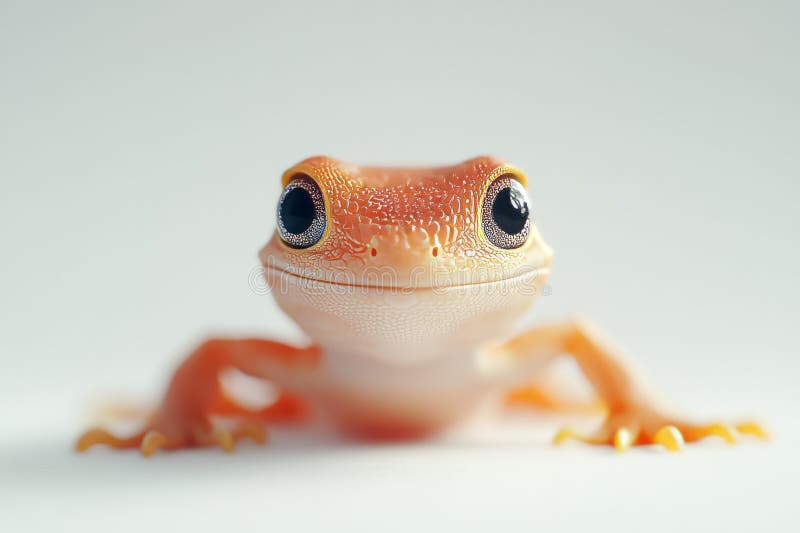 A Small Orange and White Lizard is Looking at the Camera Stock ...