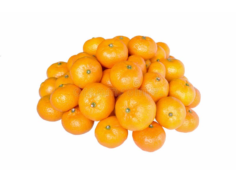 Small Oranges Isolated on White Background Stock Photo - Image of ...