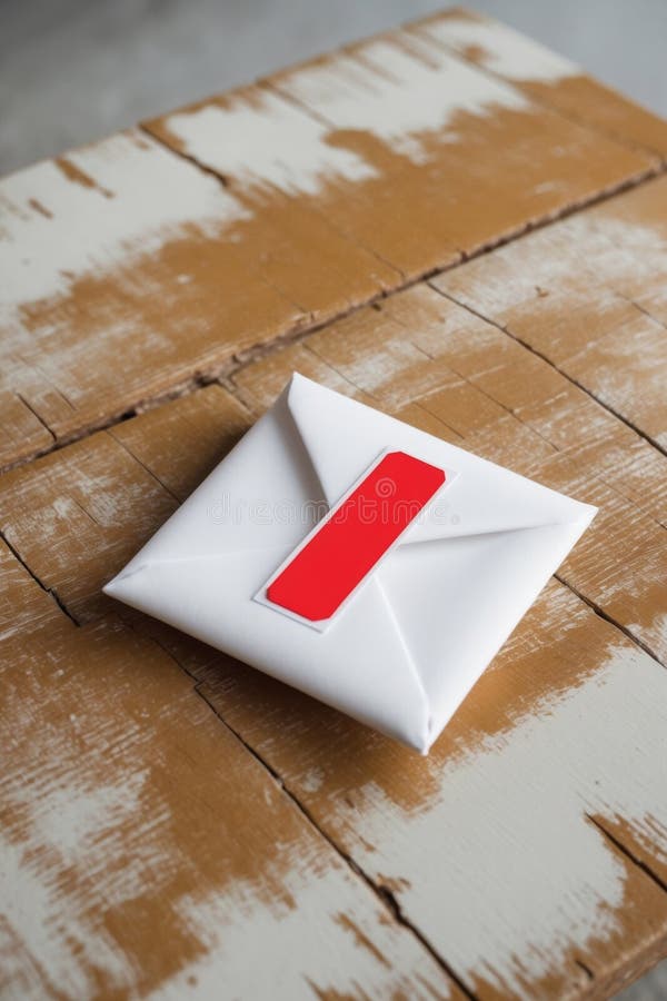 Small Package Envelope with Cash Label Positioned on a Rustic Wooden ...