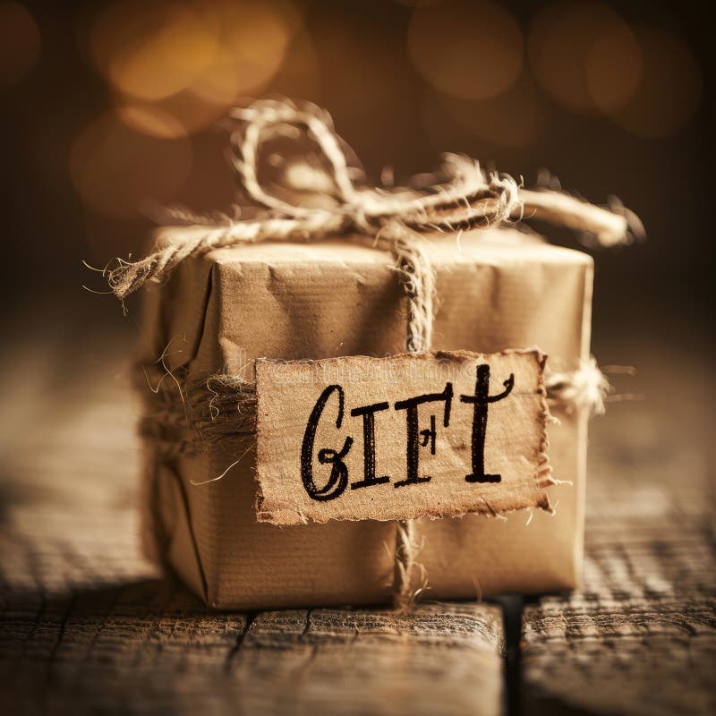 Small Package Envelope with Gift Inscription Placed on a Table for a ...