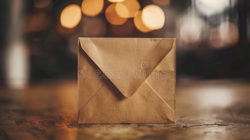 Small Package Envelope Placed on the Surface of a Table for Delivery or ...