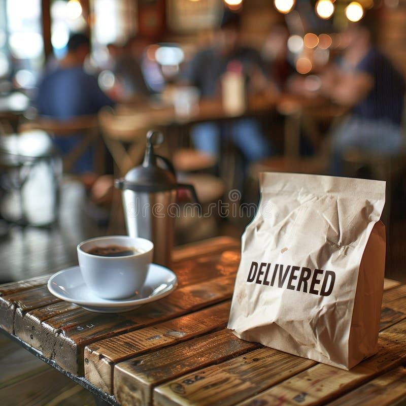 Small Package Envelope on Table with Delivered Text for Successful ...