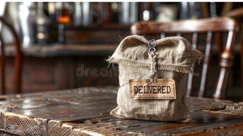 Small Package Envelope on Table with Prominently Displayed Delivered ...