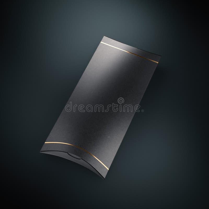 Small Package with Gold Stripes. 3d Rendering Stock Illustration ...