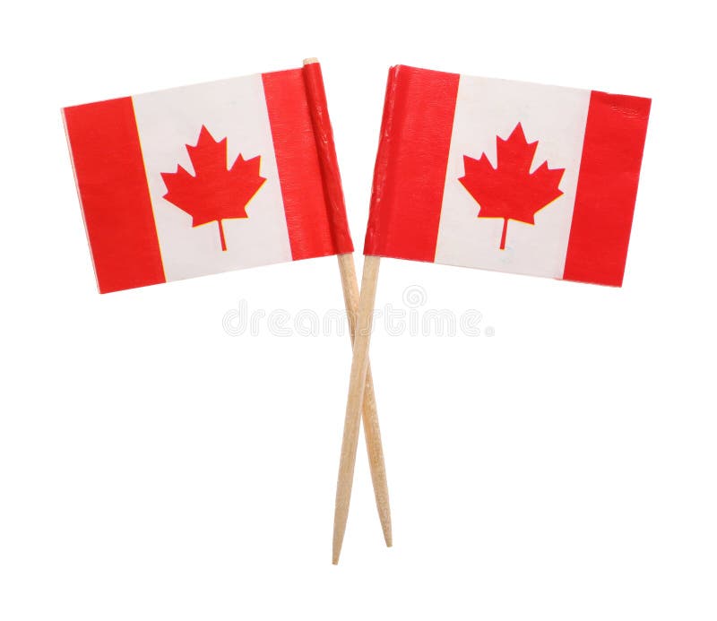 Small Paper Flags Canada Isolated White Stock Photos - Free & Royalty ...