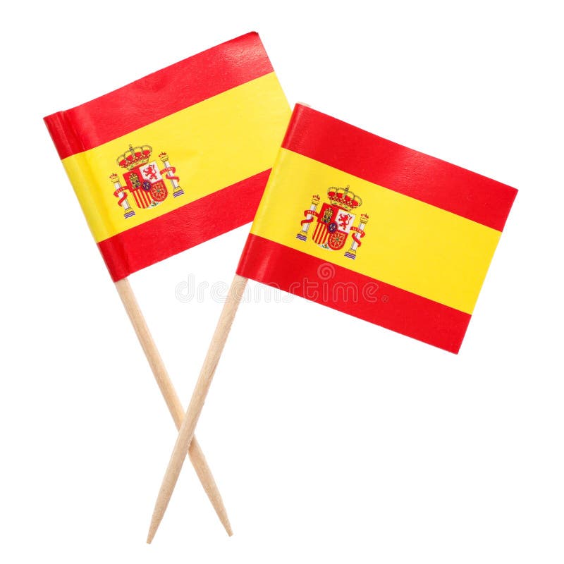 Small Paper Flags Spain Isolated White Stock Photos - Free & Royalty ...
