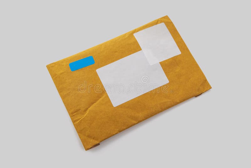 Small Paper Post Packet Isolated on the White Background Stock Photo ...