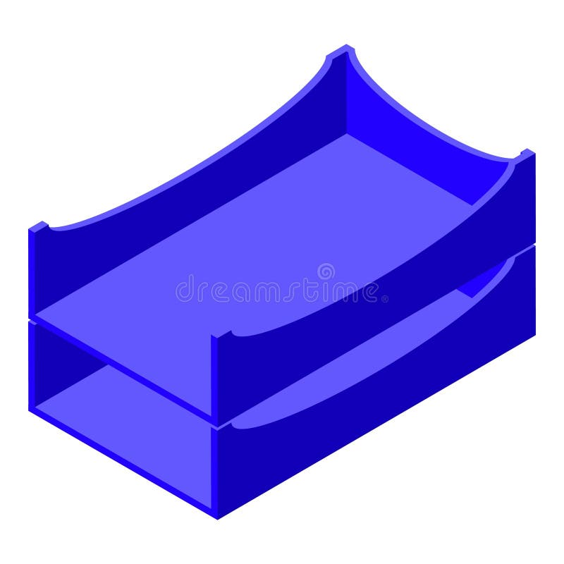Small Paper Tray Icon Isometric Vector. Envelope System Basket Stock ...