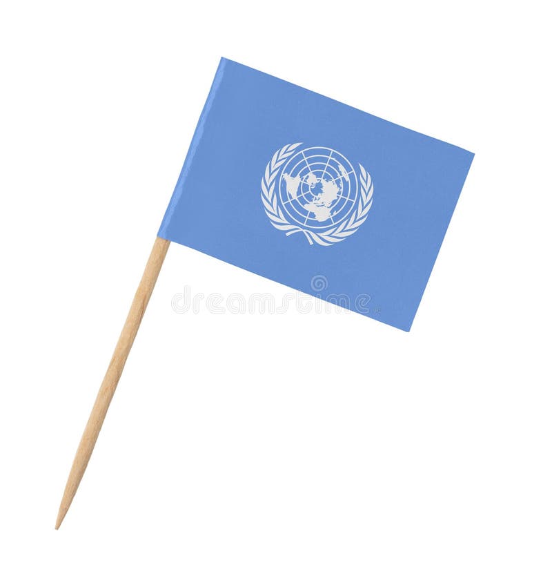 Small Paper UN Flag on Wooden Stick Editorial Stock Photo - Image of ...