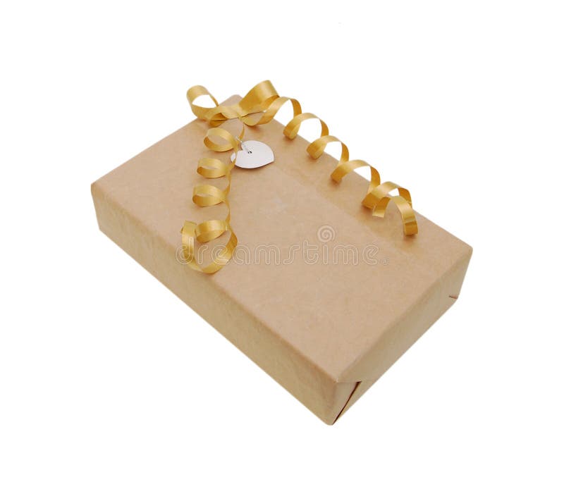 Parcel Wrapped with Brown Paper Stock Photo - Image of burlap, pack ...