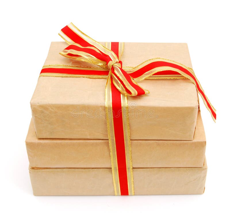 Small parcel wrapped boxes stock image. Image of packaging - 24789491