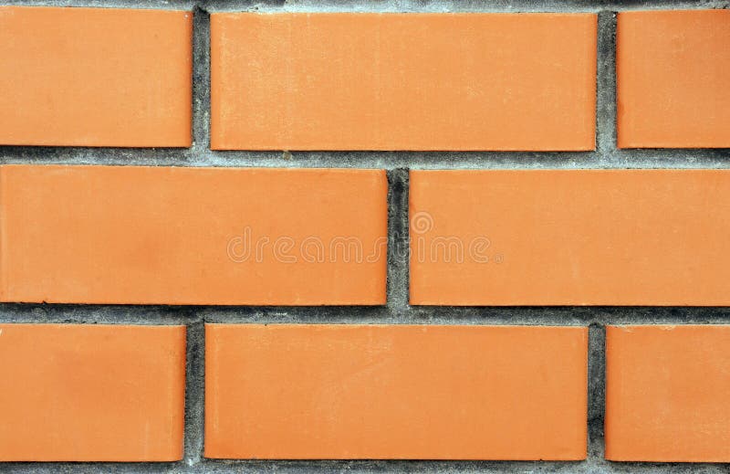 A Small Part of a Close-up of an Orange Brick Wall. Background ...