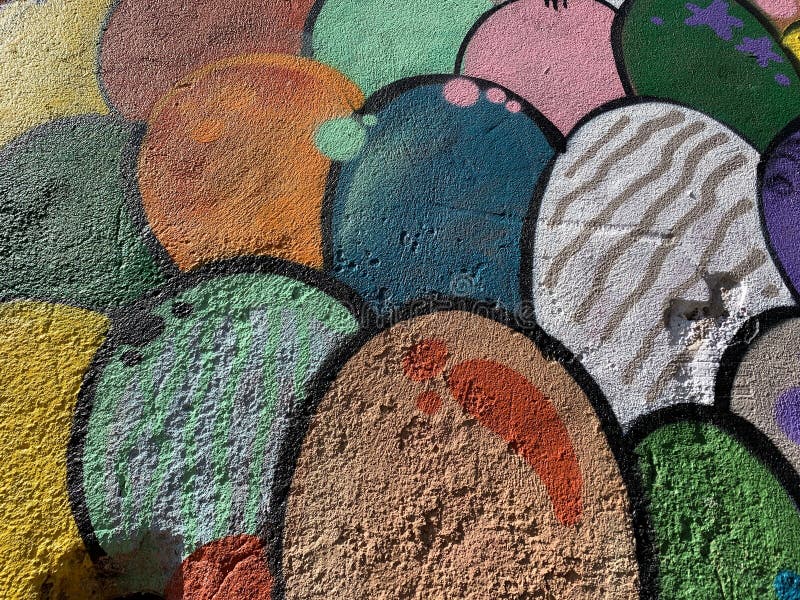 Small part of graffiti stock image. Image of paint, street - 216984677