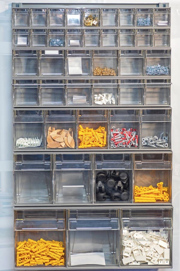 Small Parts Shelf stock image. Image of warehouse, equipment - 202298585