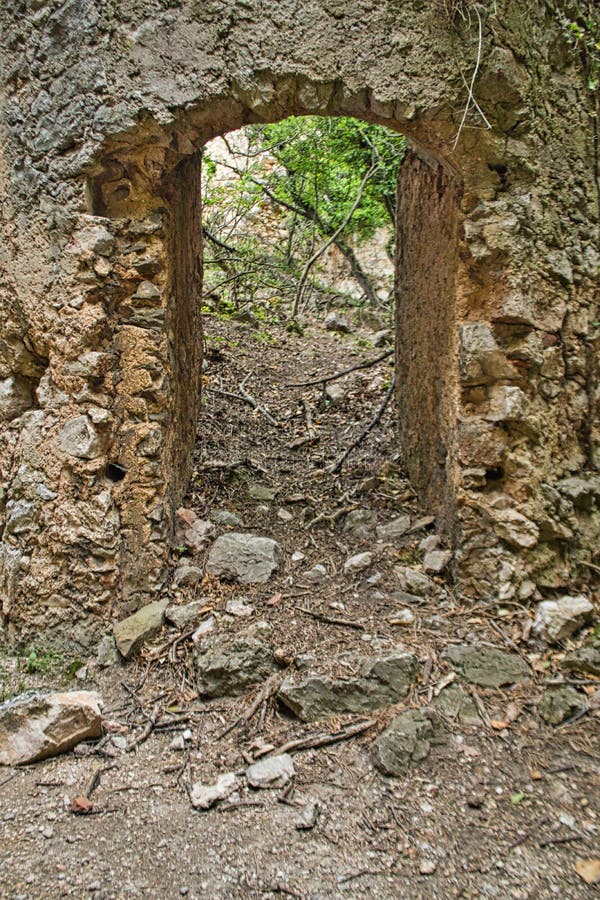 Small Passage in a Castle Ruin Stock Image - Image of history, castle ...