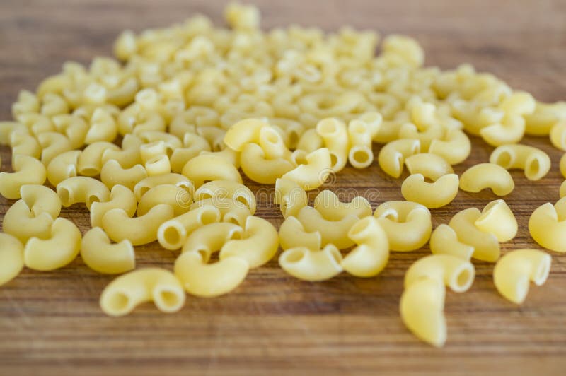 Dry Small Pasta in the Form of Short Dough Tubes Stock Image - Image of ...