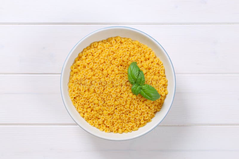 Dry Small Pasta in the Form of Short Dough Tubes Stock Image - Image of ...