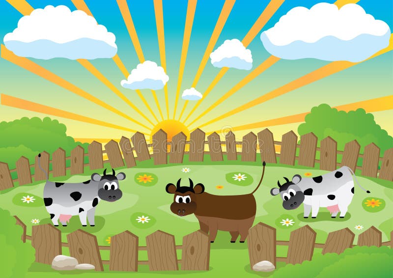 Farm animal cartoon stock illustration. Illustration of hand - 8221722