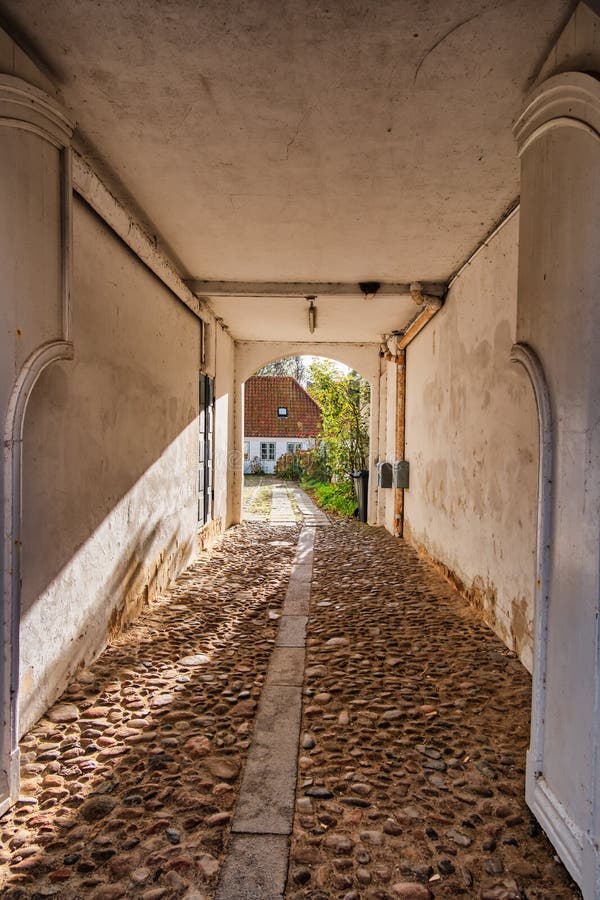 Small Pathway in Medieval City of Ribe, Denmark Stock Image - Image of ...