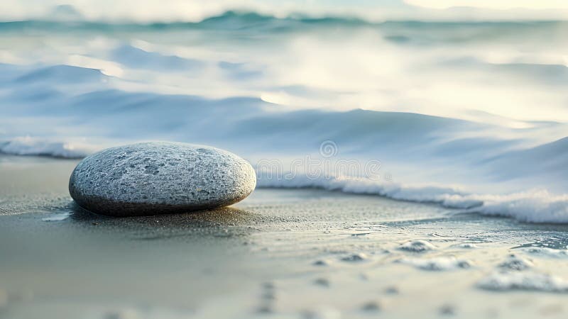 Small Pebble with a Velvety Texture Worn Smooth by the Gentle Waves of ...