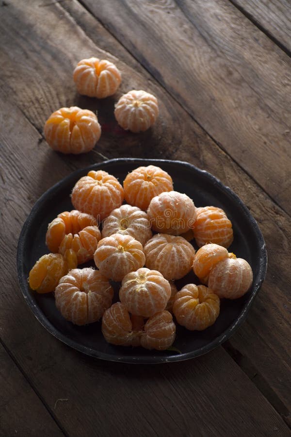Small peeled mandarin stock photo. Image of peel, vitamins - 84417568
