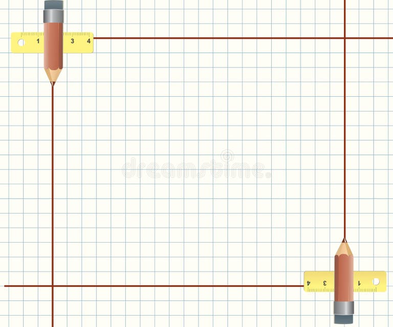 Small pencil draws a box stock vector. Illustration of student - 43460683