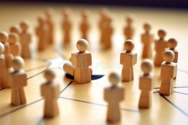 Small People Figures on Wooden Cubes. Teamwork and Development ...