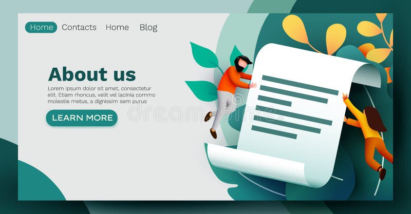 Small People Flying Around Paper Document. Agreement Or Contract. Terms ...