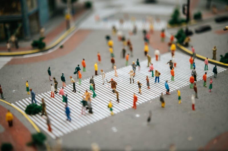 Small People Or Small People Walk On Many Streets Stock Image - Image ...
