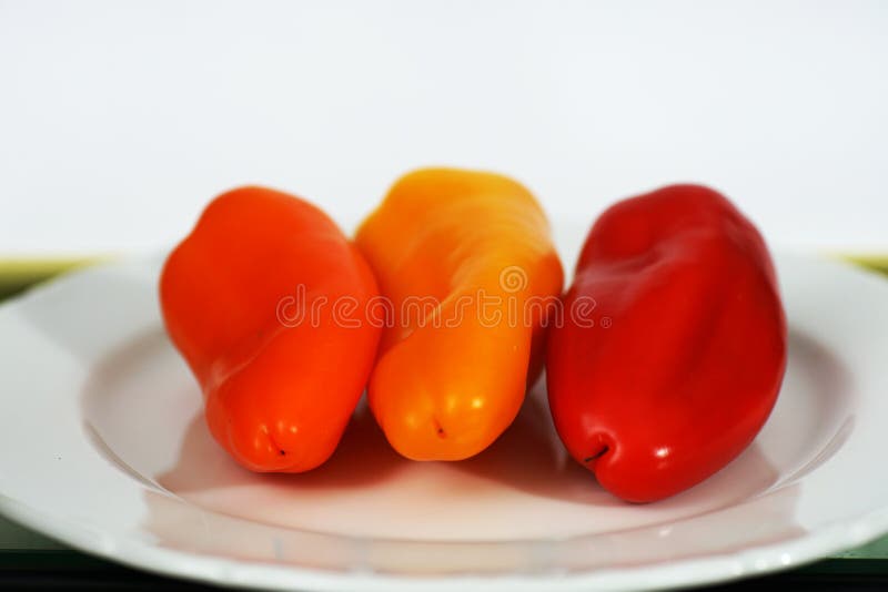 Small Peppers in Different Colors and Shapes Stock Photo - Image of ...
