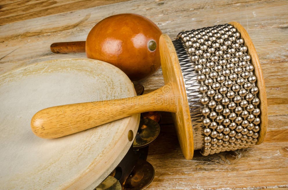 Small Percussion Instruments Stock Image - Image of salsa, tambourine ...