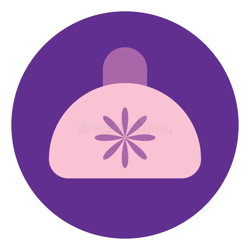 Small perfume bottle, icon stock vector. Illustration of glass - 258927871