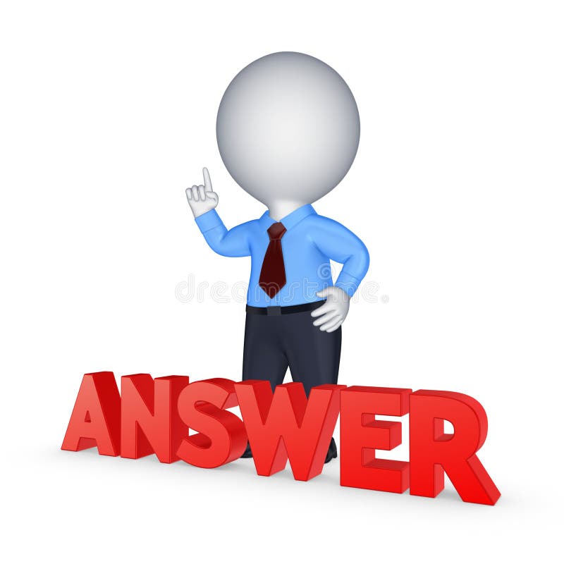 Word ANSWER and tick mark. stock image. Image of accept - 31575833