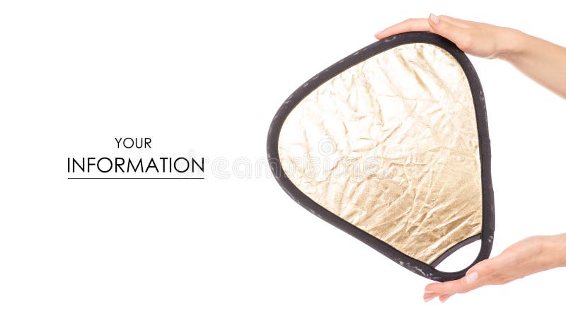 Small Photo Reflector in Hand Pattern Stock Image - Image of photograph ...