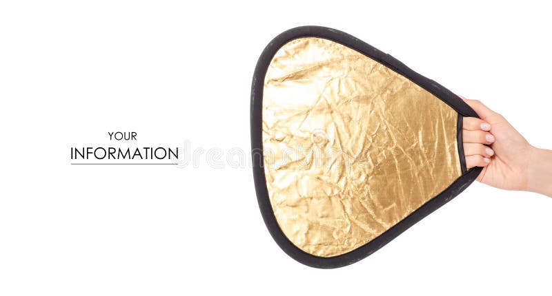 Small Photo Reflector in Hand Pattern Stock Photo - Image of equipment ...