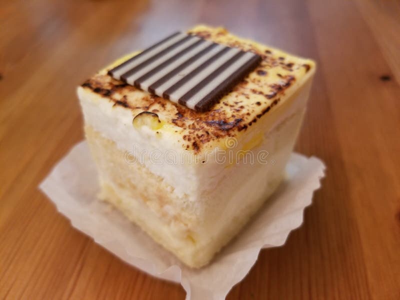 A Small Piece of Coffee Mousse Cake Stock Photo - Image of cake, small ...