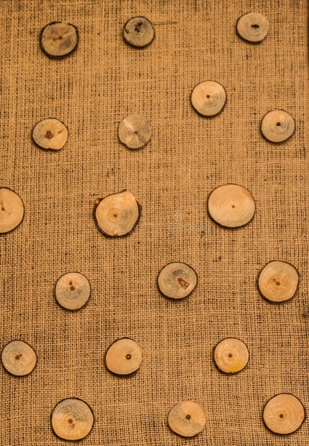 Small Piece Of Cut Wood Logs In Round Shape Stock Photo - Image of ...