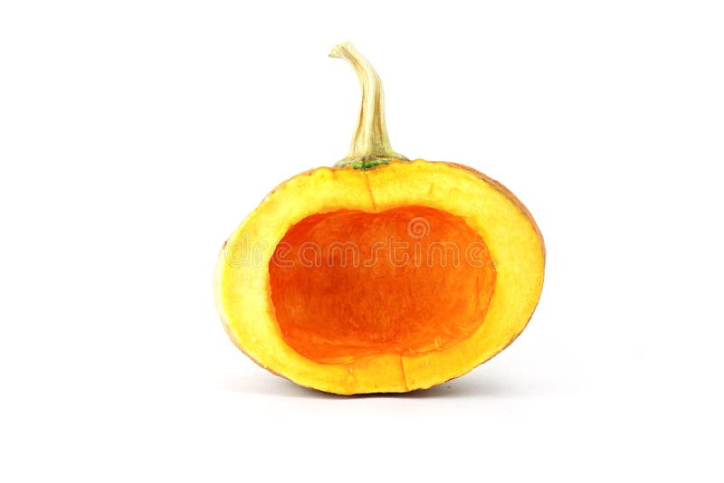 Small Piece of Half Seedless Yellow Asian Pumpkin Stock Photo - Image ...