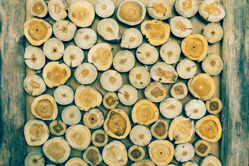 Small Piece of Wood Logs Used for Design Decorated Interior Stock Image ...