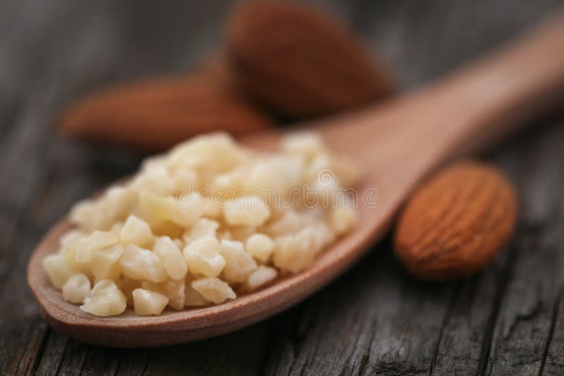 Small Pieces of Chopped Almonds Stock Photo - Image of scoop ...