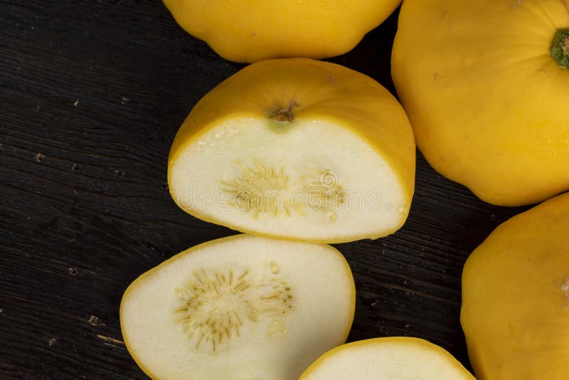 Small Pieces of Delicious Ripe Yellow Squash Stock Image - Image of ...