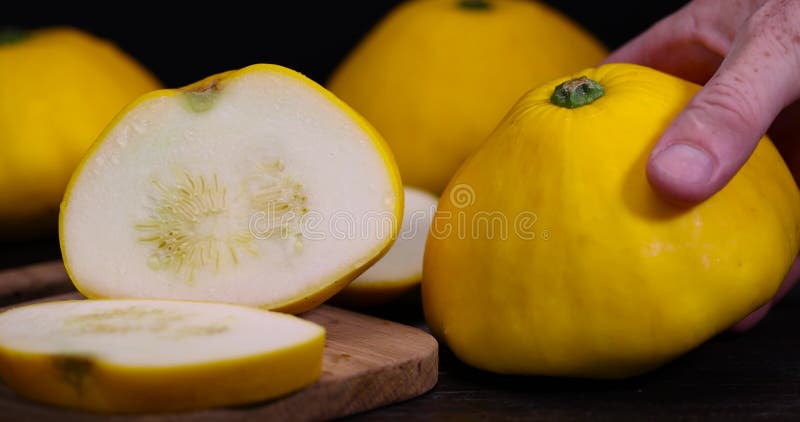 Small Pieces of Delicious Ripe Yellow Squash Stock Footage - Video of ...