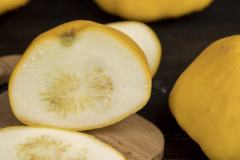 Small Pieces of Delicious Ripe Yellow Squash Stock Photo - Image of ...